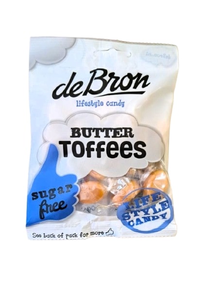 DeBron Sugar Free Butter Toffee бонбони без захар • Весели Бонбони